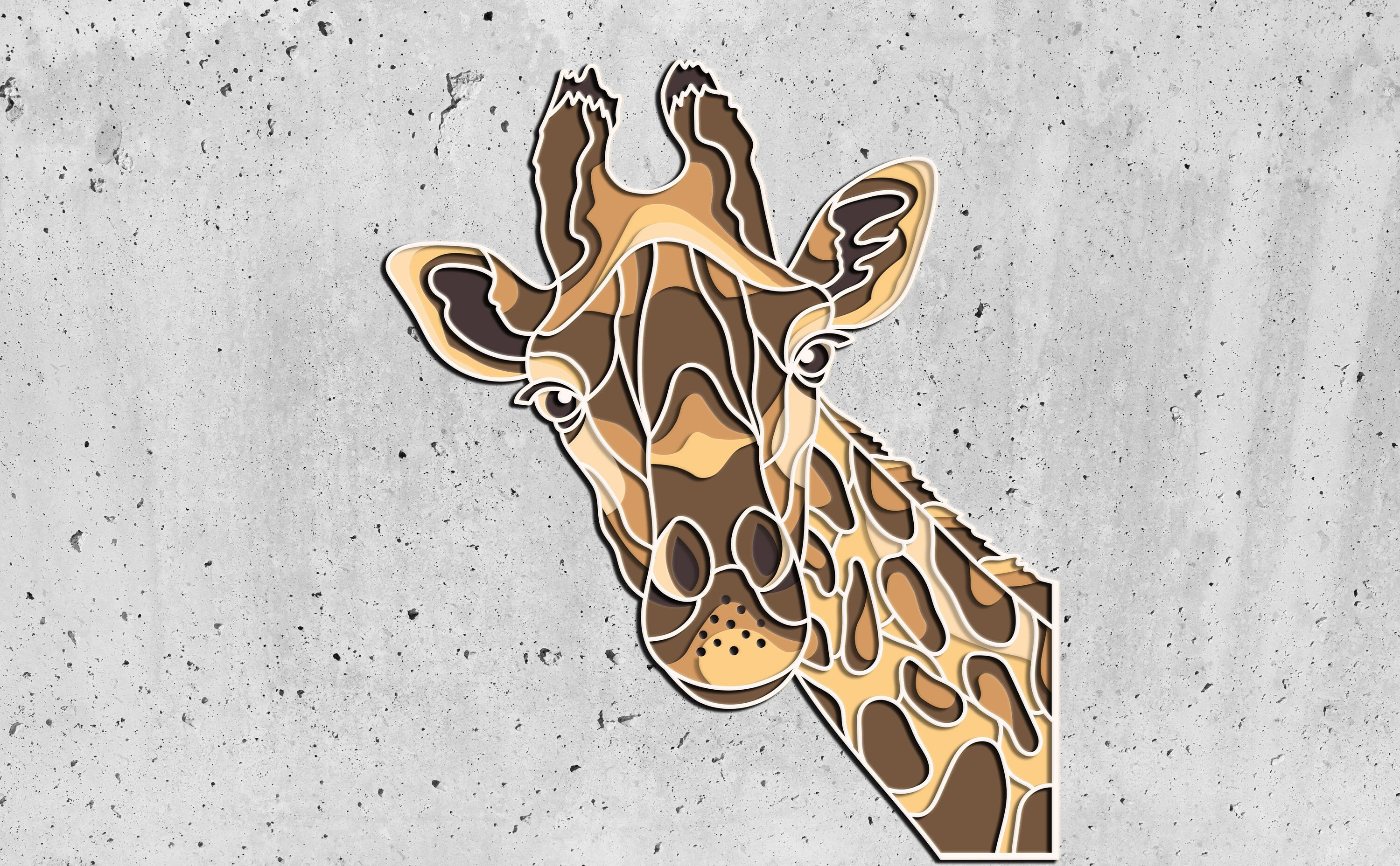 Giraffe SVG Files Laser Cut Template Files Layered CNC - Etsy