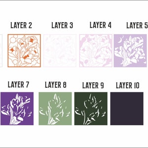 Crocus Flowers Svg3d Layered SVG Laser Cut Template Files - Etsy