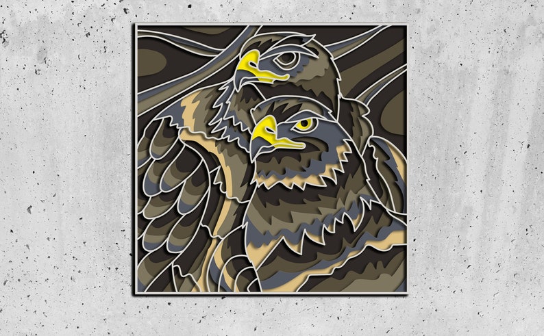 Hawks Svg Freedom 3d Laser Svg Layered Svg Files for Laser - Etsy