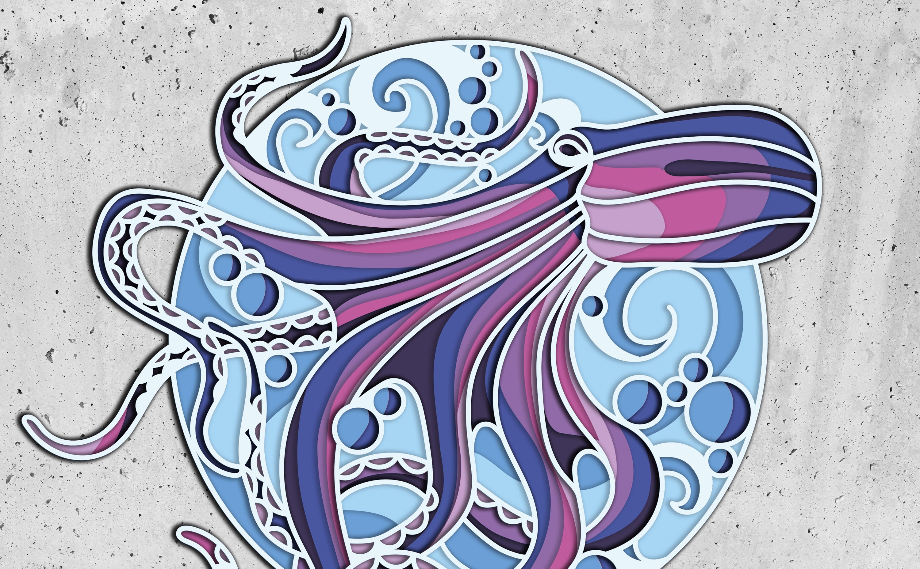 SVG 3D Octopus Layered Layer Plywood Cut Paper Cut SVG - Etsy