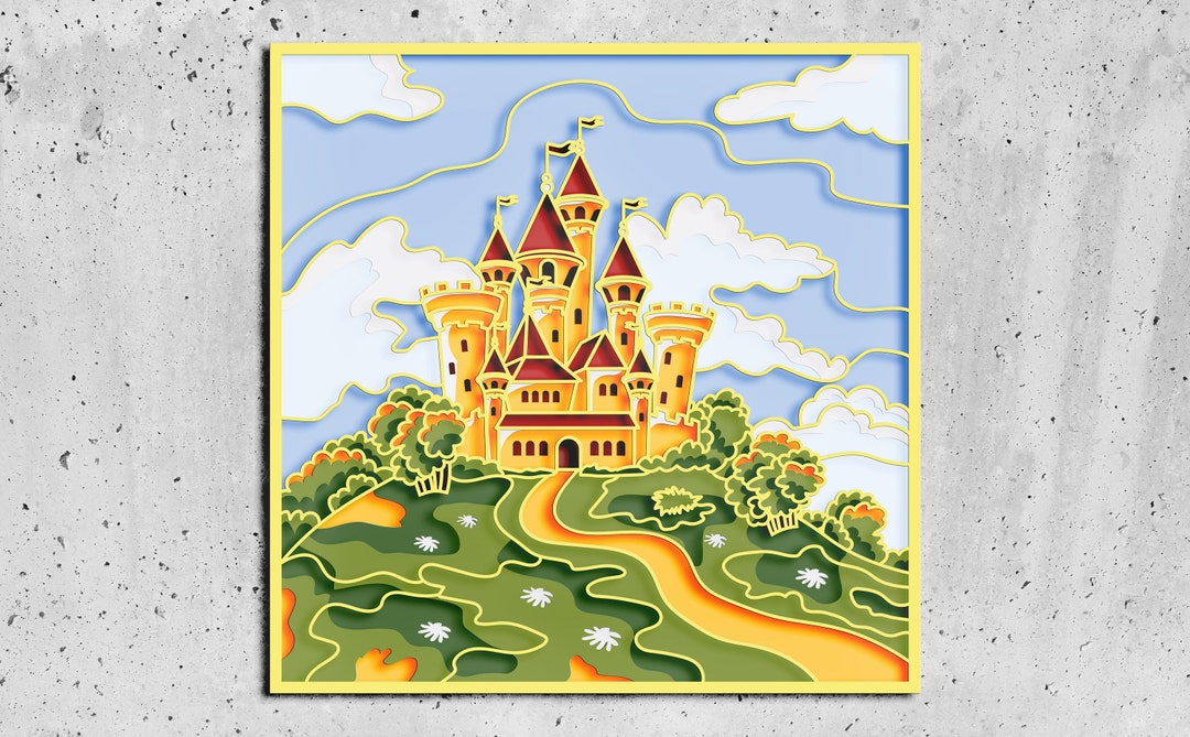 Castle SVG, Multi-layer File Castle Cutting File,castle 3D Svg, Multi ...