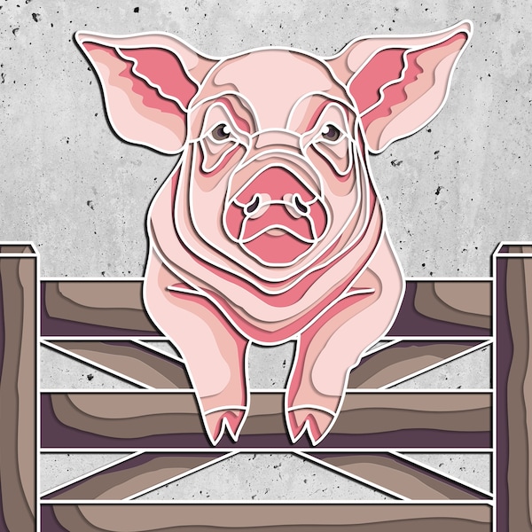 Papercraft 3d Pig - Etsy