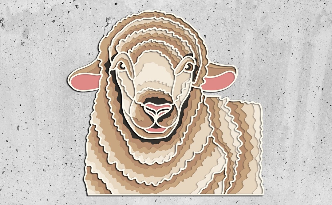 Sheep 3D Layered SVG for Cardboard / Colorful Sheep Layered / Sheep ...