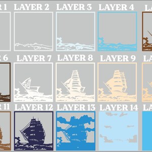 3D SVG Sailing Ship Shadow Box,sailboat 3d Svg,3d SVG Boat Cricut ...