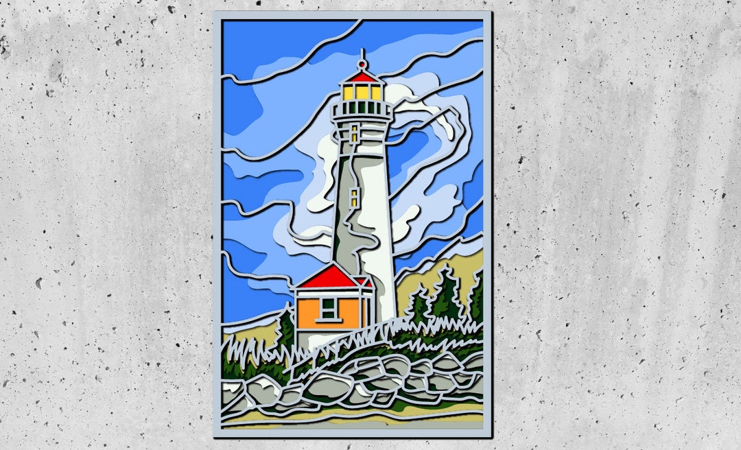 Sea Lighthouse Mandala Svg,layered SVG Files for Laser or Cricut CNC ...