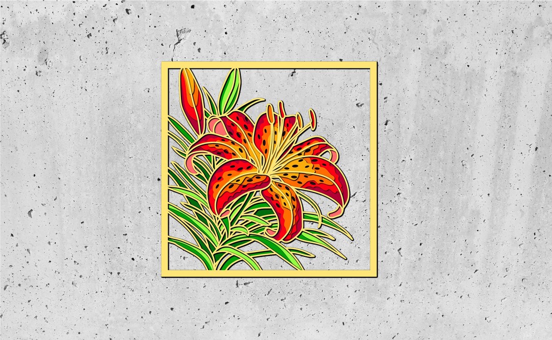 Tiger Lily 3d Mandala Svg,layered SVG Files for Laser or Cricut CNC ...