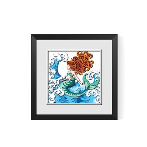 Mermaid on Waves Shadow Box 3D Svg,sea 3D Svg,summer 3d Svg, Mermaid ...