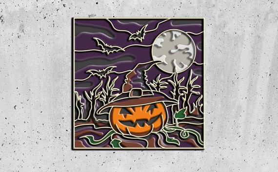 Halloween 3D Svg Fall 3d Laser Svg Layered Svg Files for - Etsy