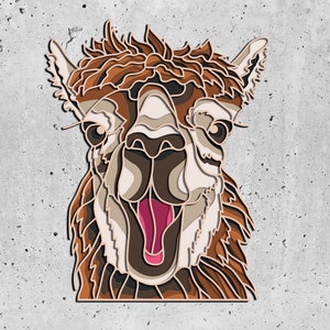 Peeking Llama 3D Mandala Svg Files, Laser Cut Template Files ...