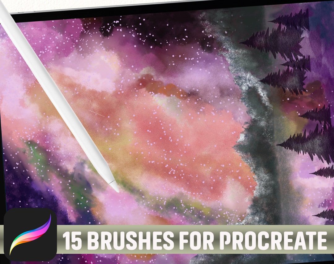 Galaxy Watercolor Brushes for Procreate - Etsy