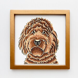 Goldendoodle 3D Layered SVG for Cardstock,goldendoodle Memorial Box ...