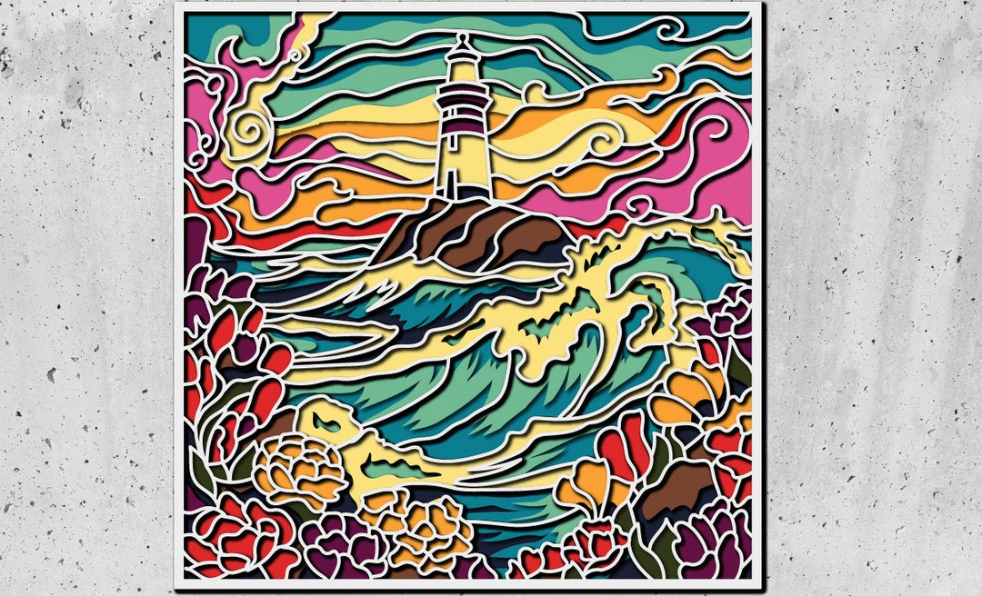 Lighthouse 3D Mandala SVG Files Laser Cut Template Files - Etsy