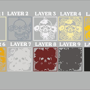 Flower Skull Shadow Box Svg, Halloween Shadow Box Svg,cricut Projects ...
