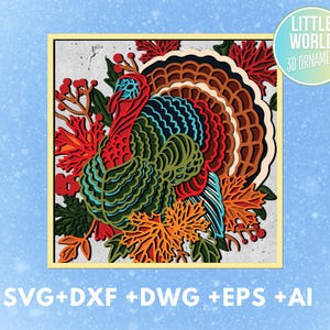 3D SVG Turkey Shadow Box,autumn 3d Svg, Shopopath 3D Svg, Cricut ...