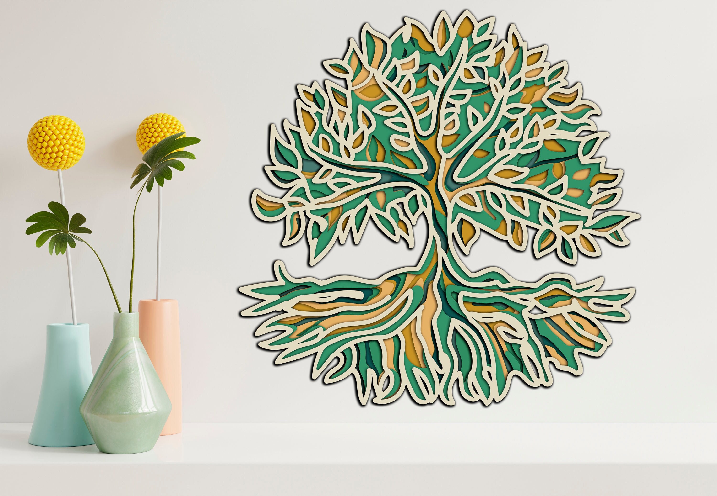 Tree of Life 3D Svg Files Layered Panel for Laser - Etsy