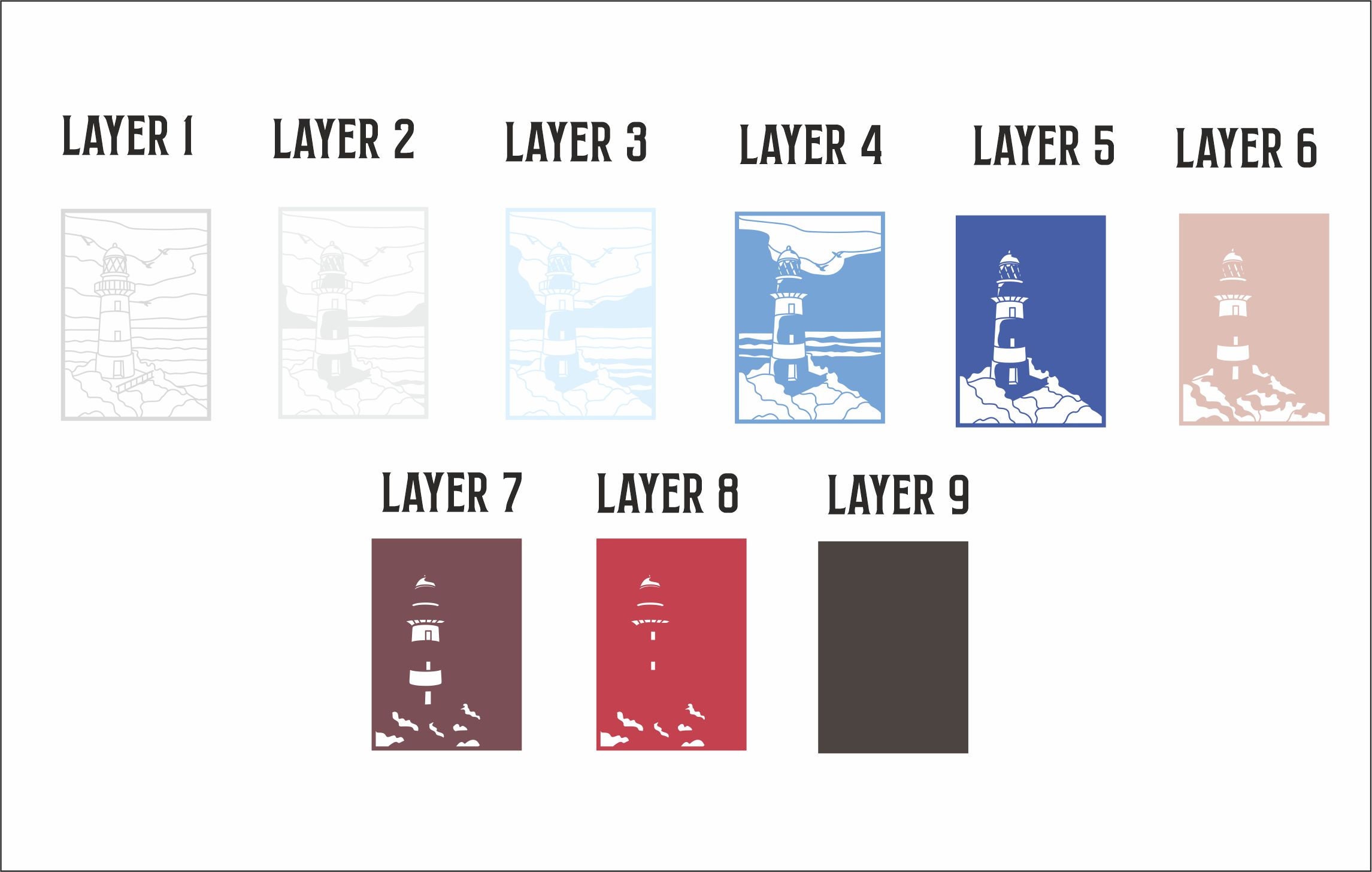 Lighthouse 3D Mandala SVG Files, Laser Cutting Pattern Files, Layered ...