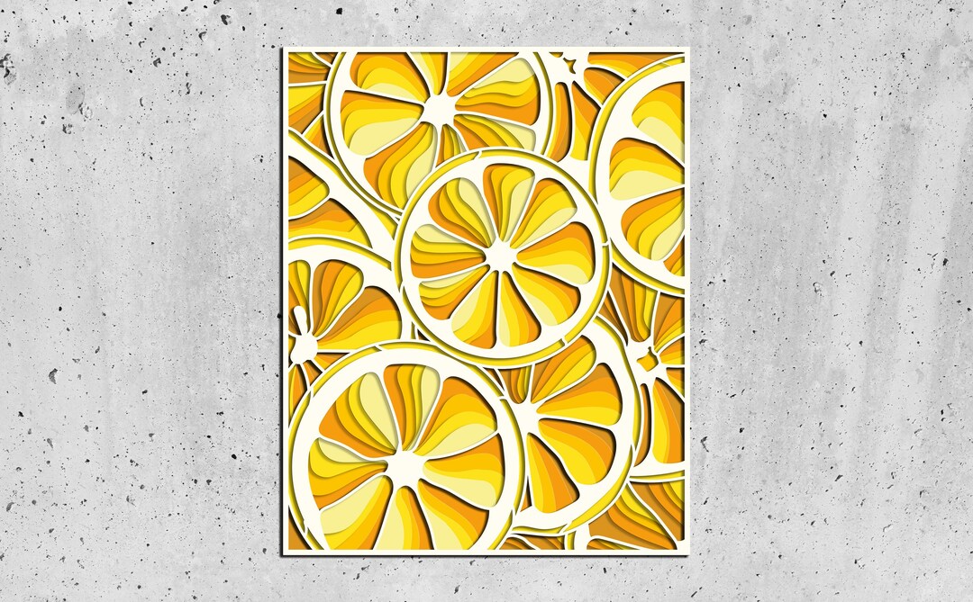 Lemonsvg, Lemon Cutting File Layered File,lemons 3D Svg, 3D File ...