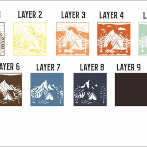 Mountain Shadow Box SVG, Layered Mountains SVG, 3d Mountains Svg ...