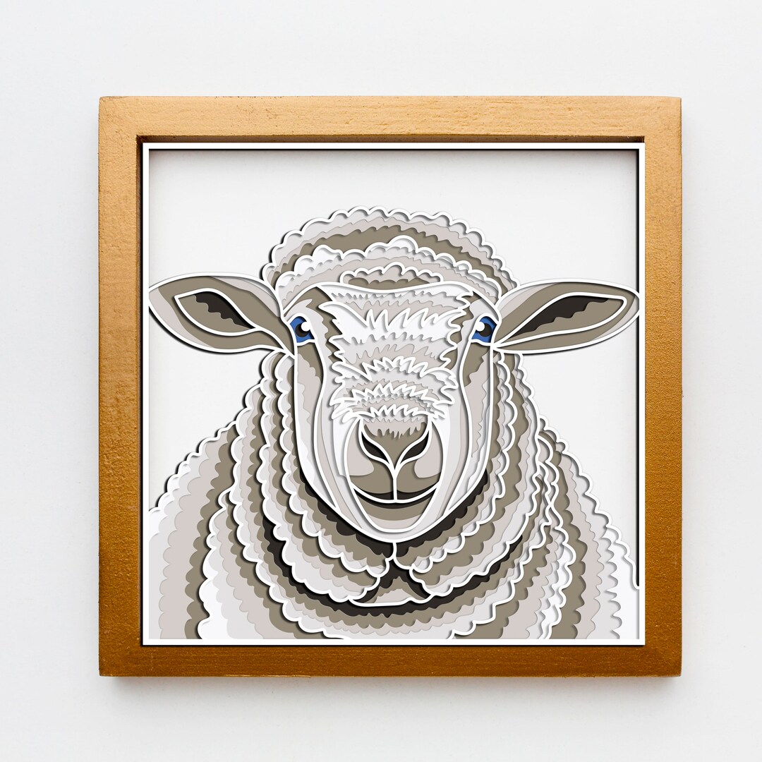 Sheep 3D Layered Cardboard SVG / Colorful Sheep Layered / - Etsy