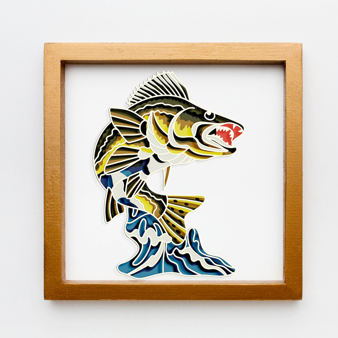 Walleye Fish Layered SVG 3d, 3D Mandala Svg, CNC Milling Station DXF ...
