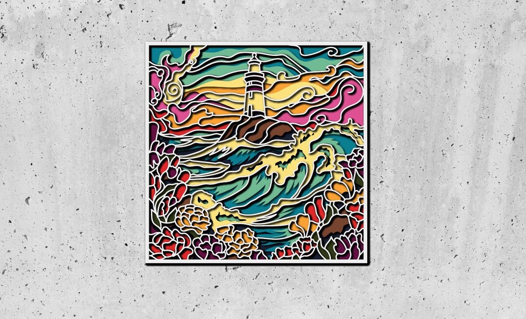 Lighthouse 3D Mandala SVG Files, Laser Cut Template Files, Layered CNC ...