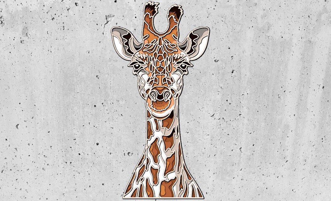 Giraffe SVG Files, Laser Cut Pattern Files, Multi-layer Cnc Router Svg ...