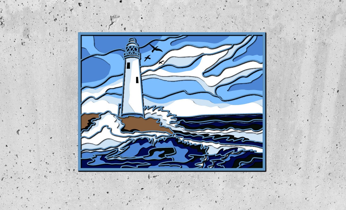 Lighthouse 3D Mandala SVG Files, Laser Cutting Pattern Files, Layered ...