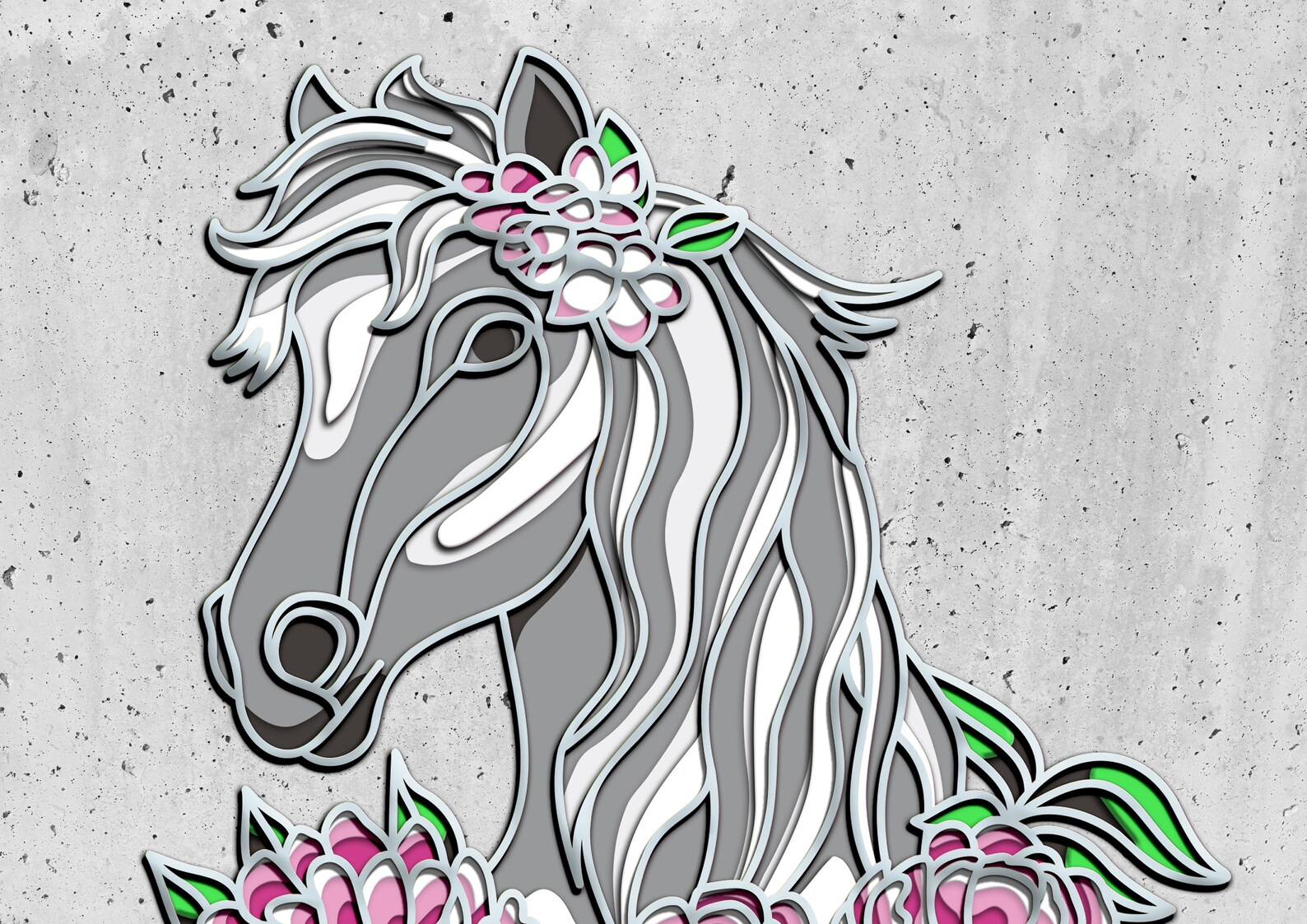 Horse Layer SVG Horse Mandala Cut File Plywood Cutting - Etsy Australia