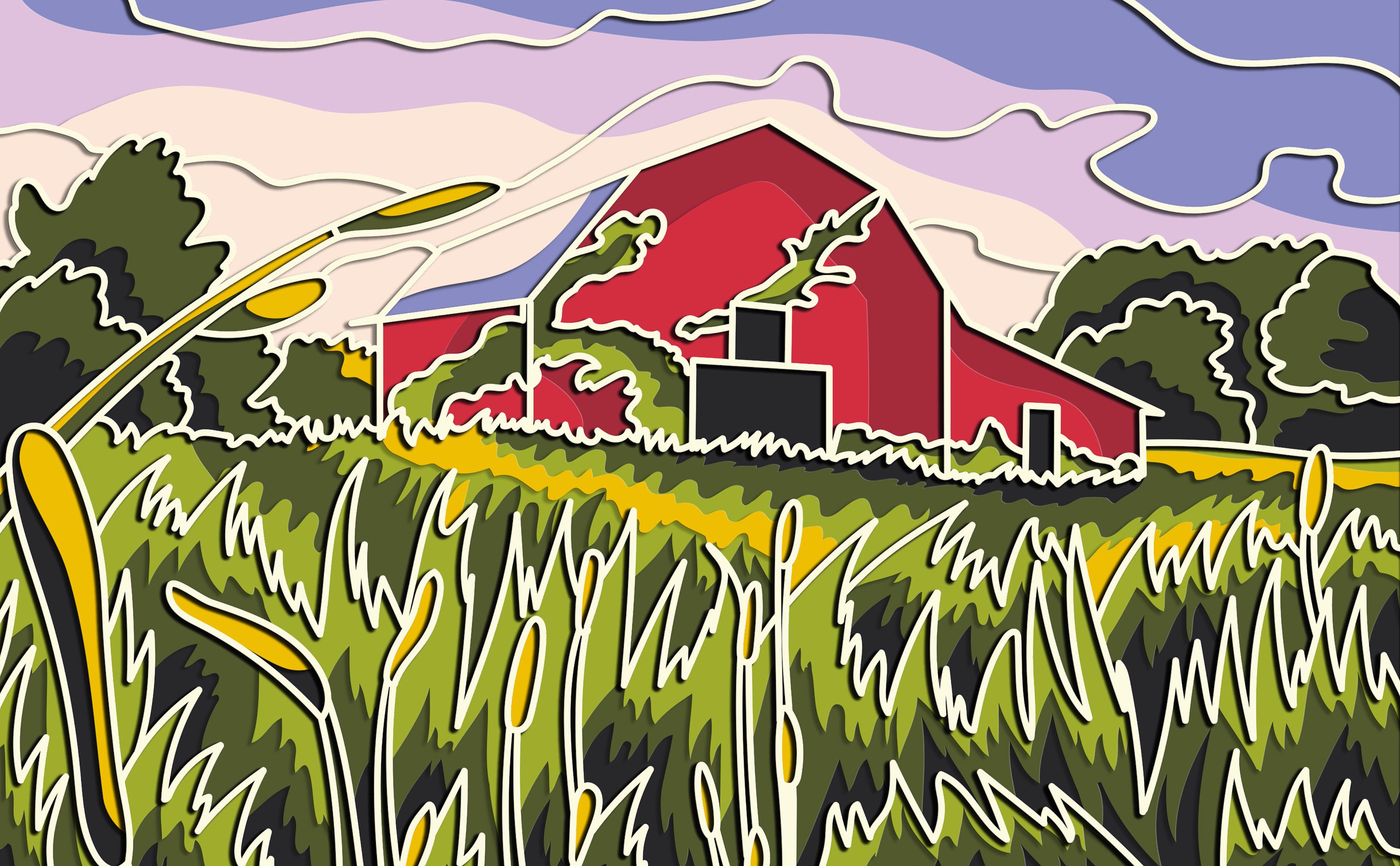 Barnhouse 3D Zentangle SVG Files, Laser Cut Template Files, Layered CNC ...