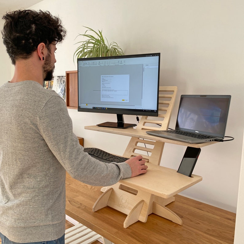 Adjustable Laptop Sit and Stand Desk Portable PLUS Standing | Etsy
