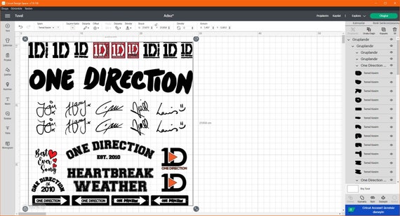 One Direction Signatures Background