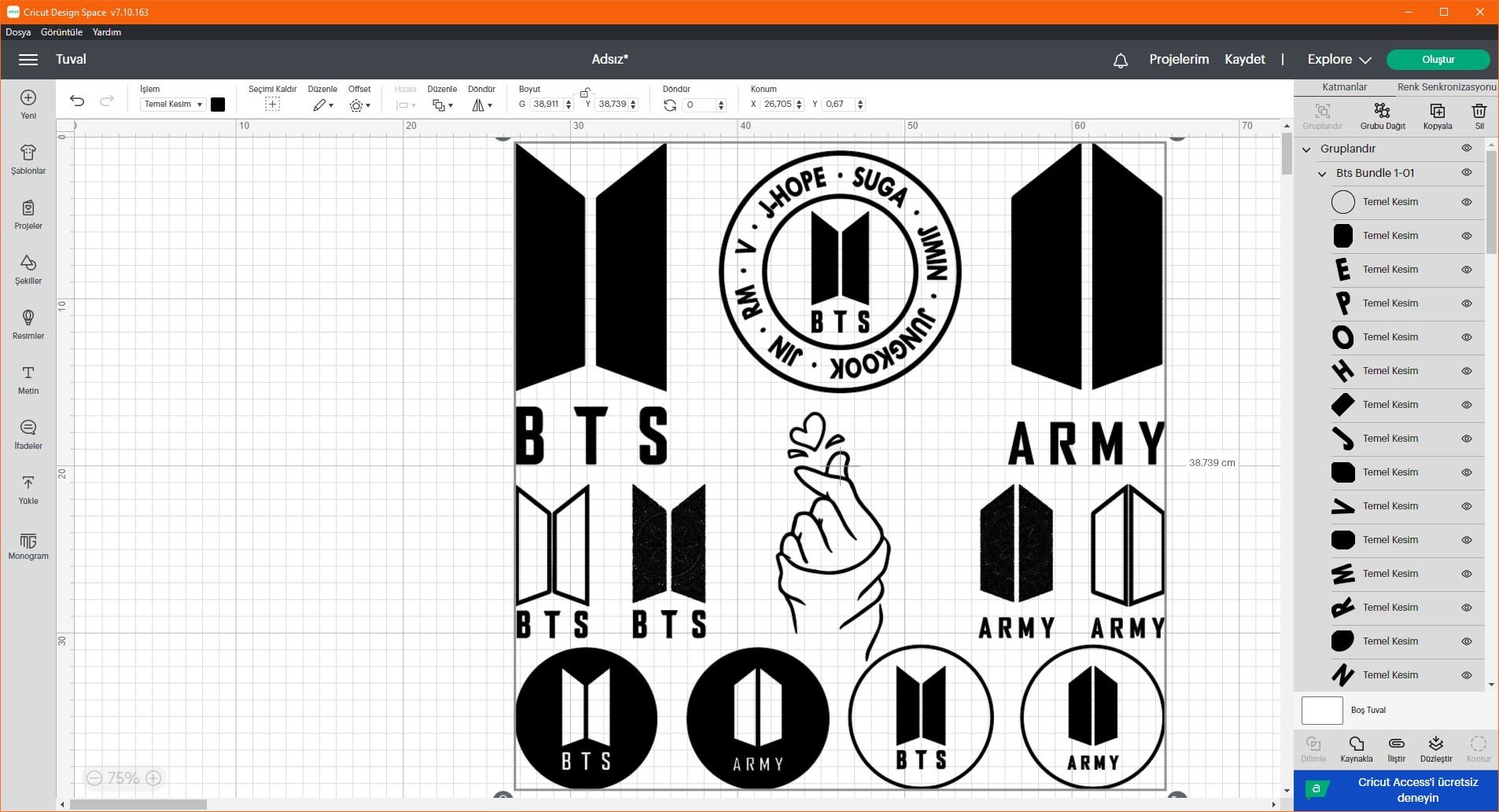 BTS Logo Svg BTS ARMY Logo Svg Bundle - Etsy Canada