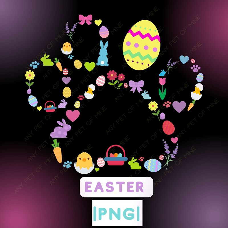 Easter Paw Prints Png - Etsy UK