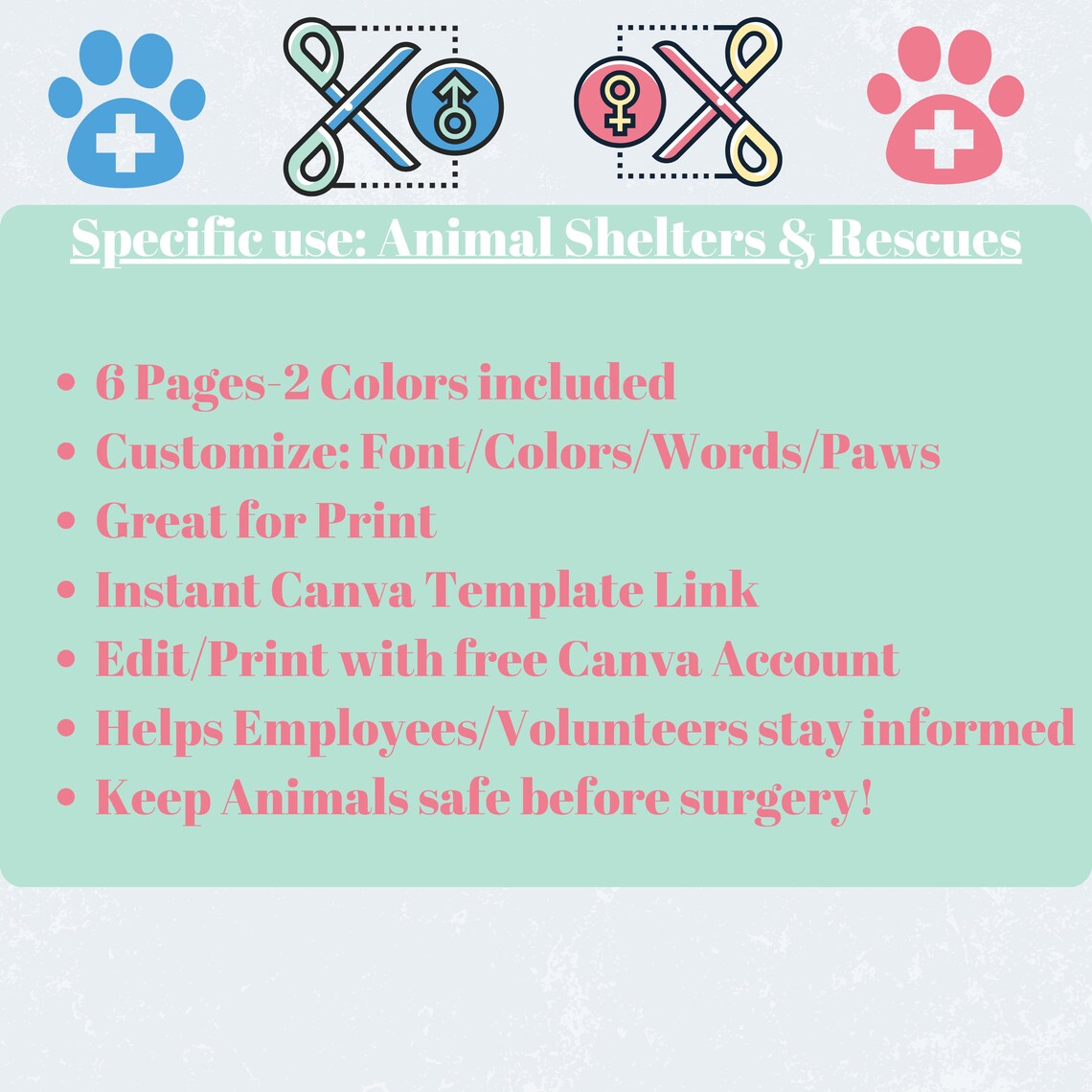 Spay & Neuter Sign | Spay and Neuter Animal Rescue | Animal Shelter ...