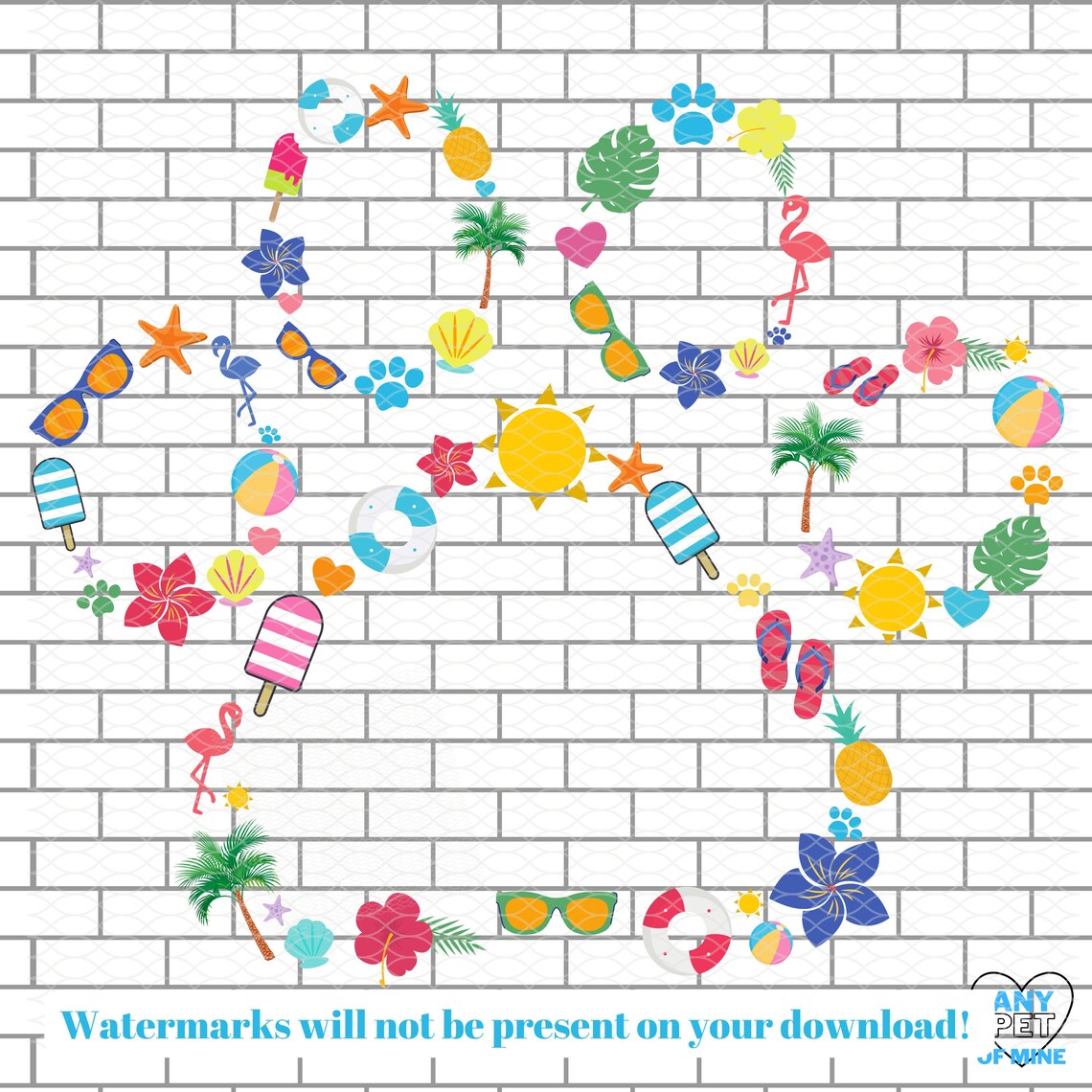 Summer Paw Design Dog Paw PNG Cute Summer Animal Rescue - Etsy