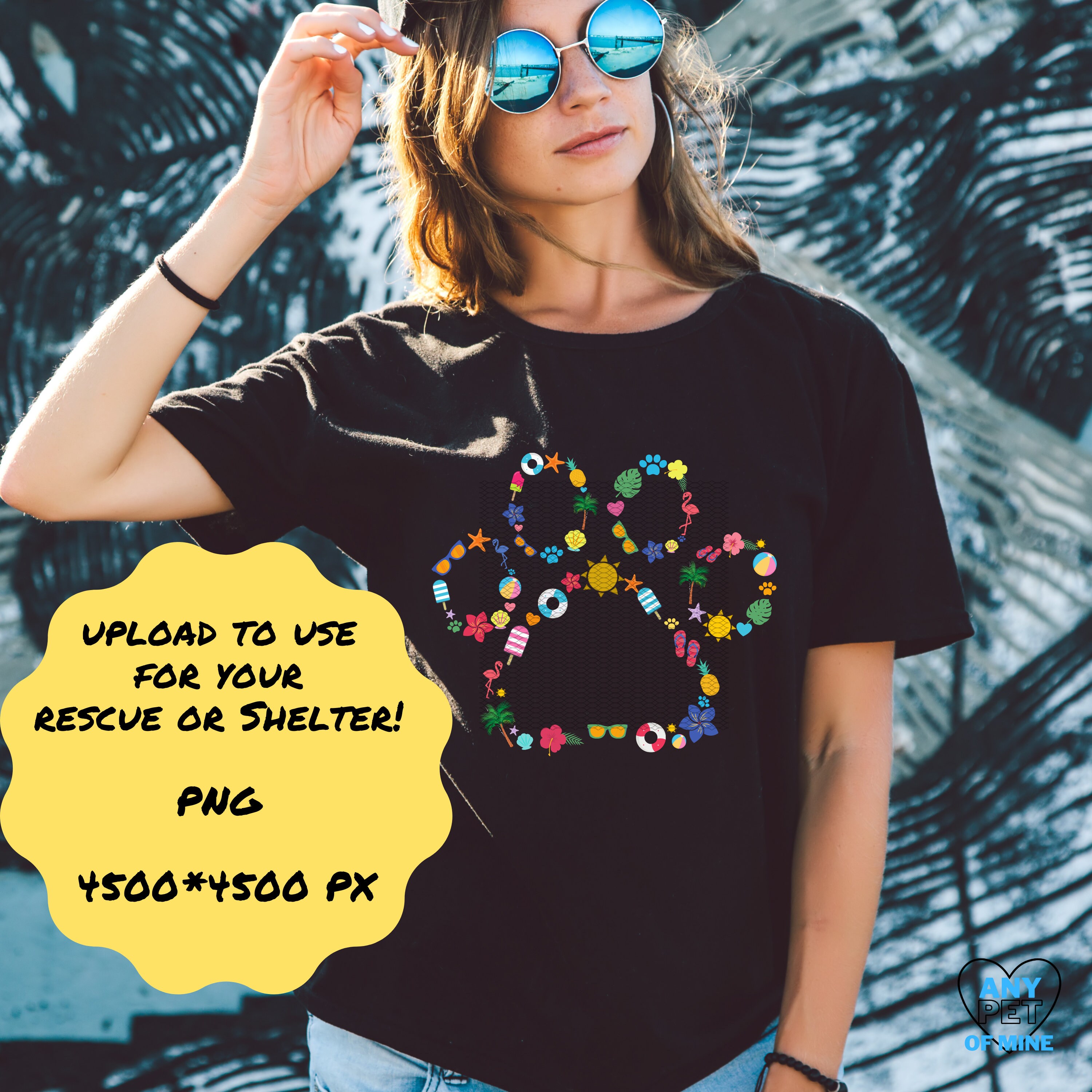 Summer Paw Design | Dog Paw PNG | Cute Summer | Animal Rescue Design ...