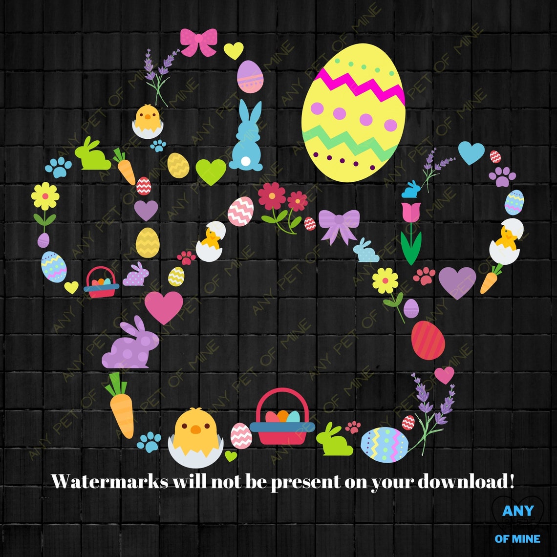 Easter Paw Print PNG, Animal Rescue Design (digital Download) - Etsy