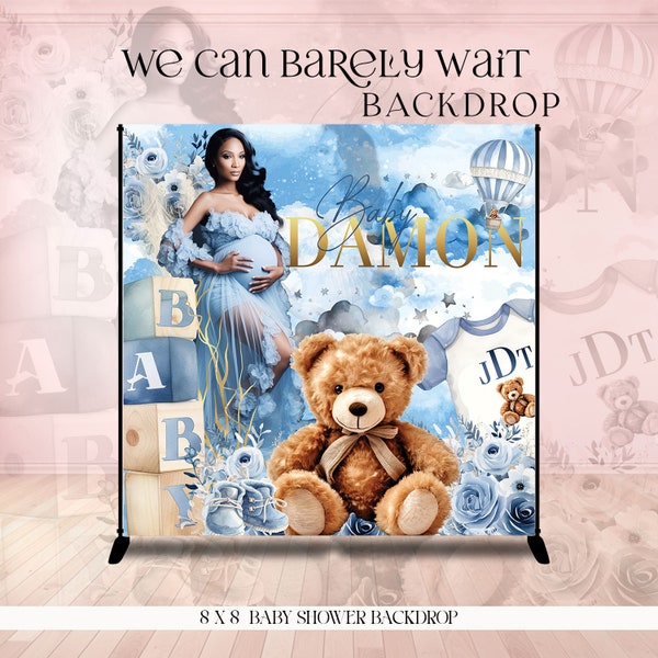 Customize We Can Bearly Wait Backdrop - Etsy