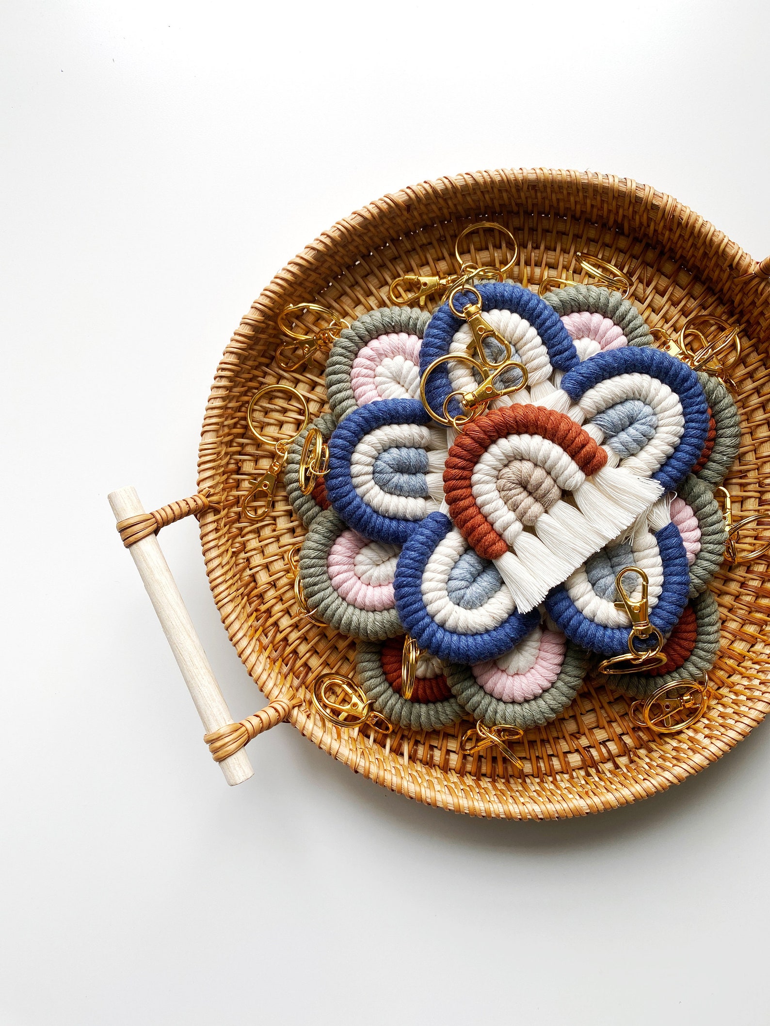 Mini Macrame Rainbow Keychain | Handmade Keychain - Etsy Canada