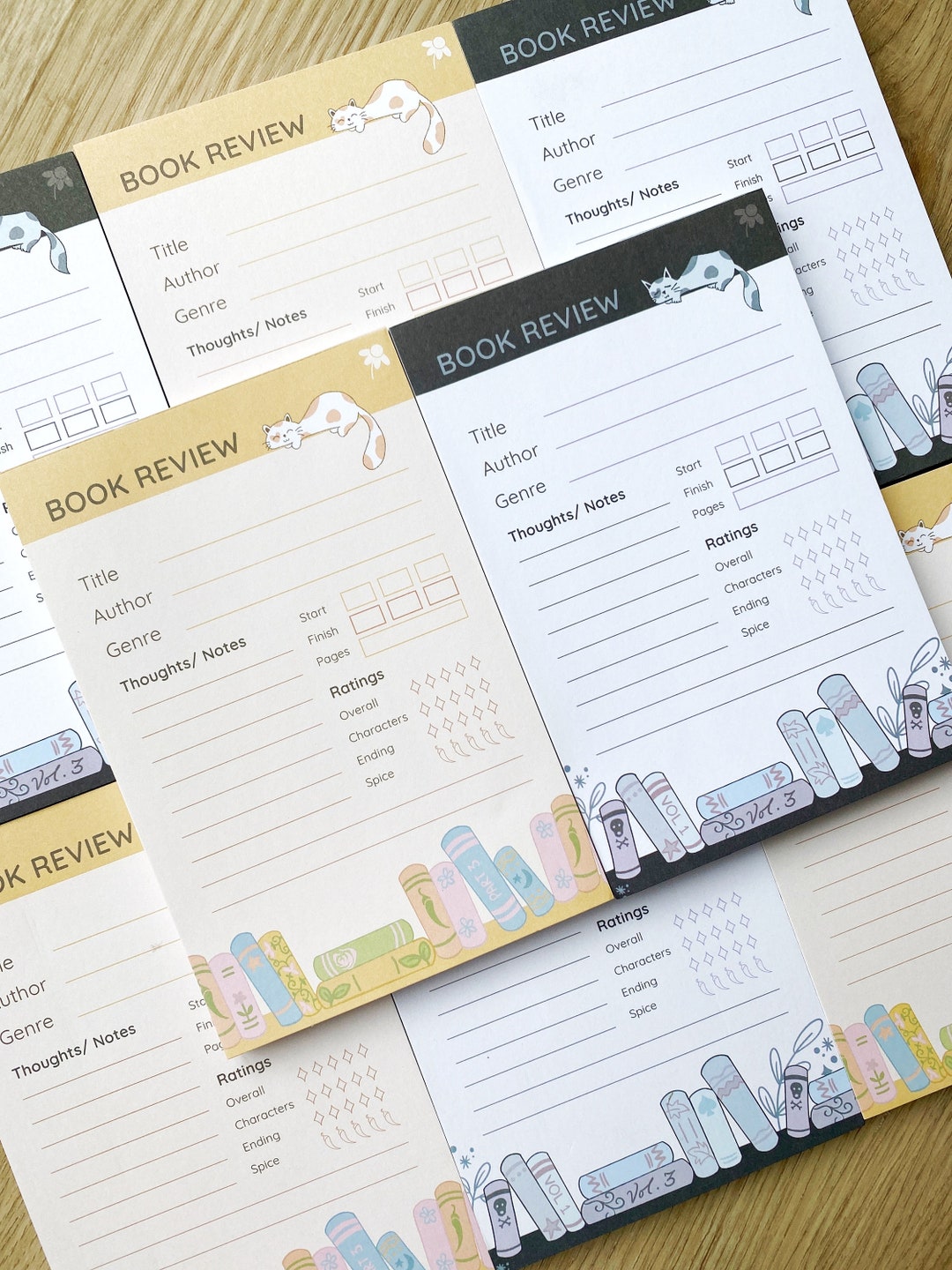 Book Review Notepad - Etsy