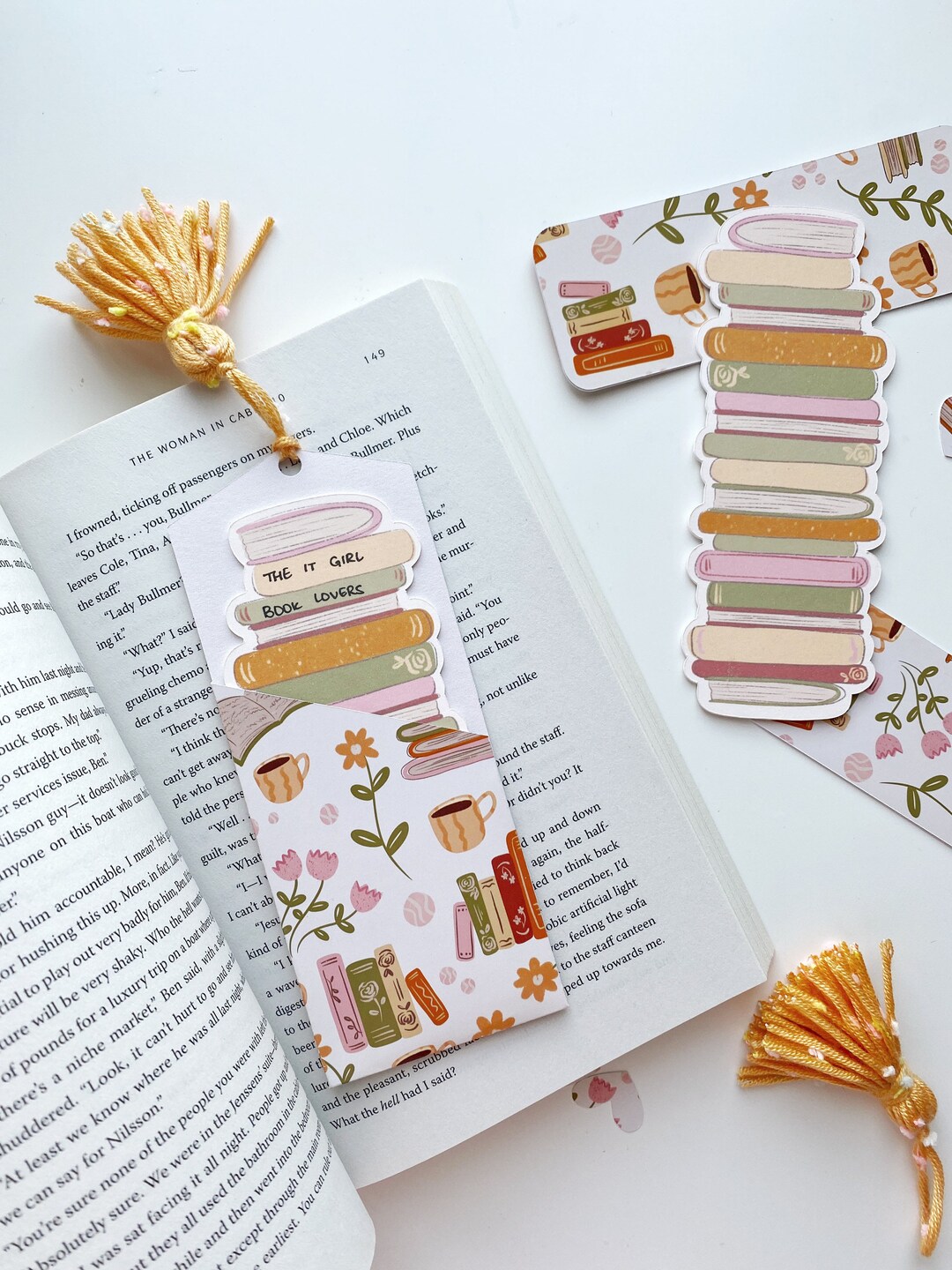 Book Tracker With Sleeve Bookmark | Book Tracker - Etsy