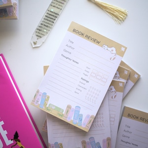 Book Review Notepad - Etsy