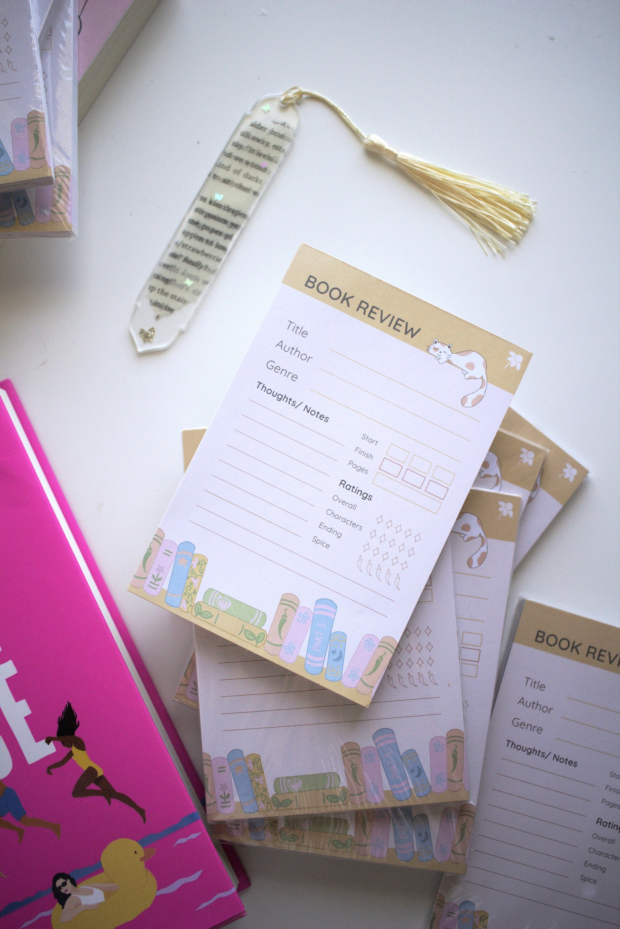 Book Review Notepad - Etsy