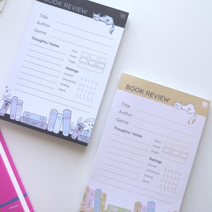 Book Review Notepad - Etsy