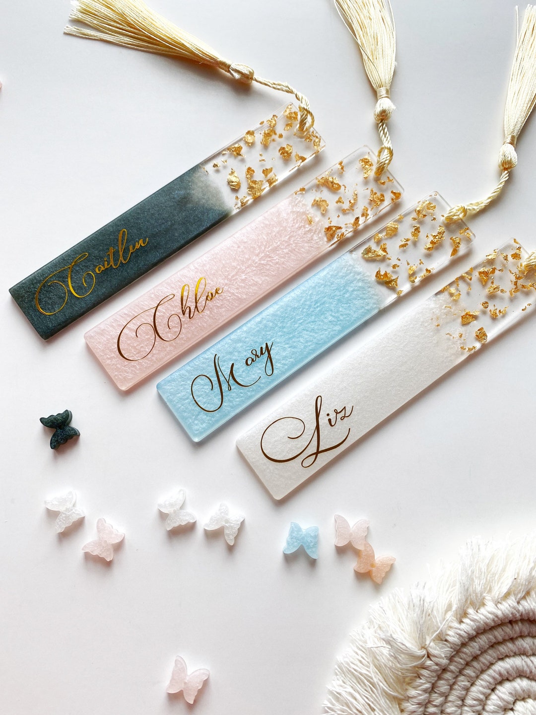 Personalized Resin Bookmark - Etsy