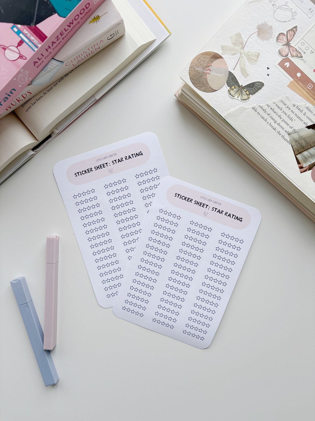 Reading Journal Sticker Sheets | Book Rating Sticker Sheets Bundle ...