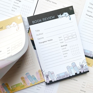 Book Review Notepad - Etsy