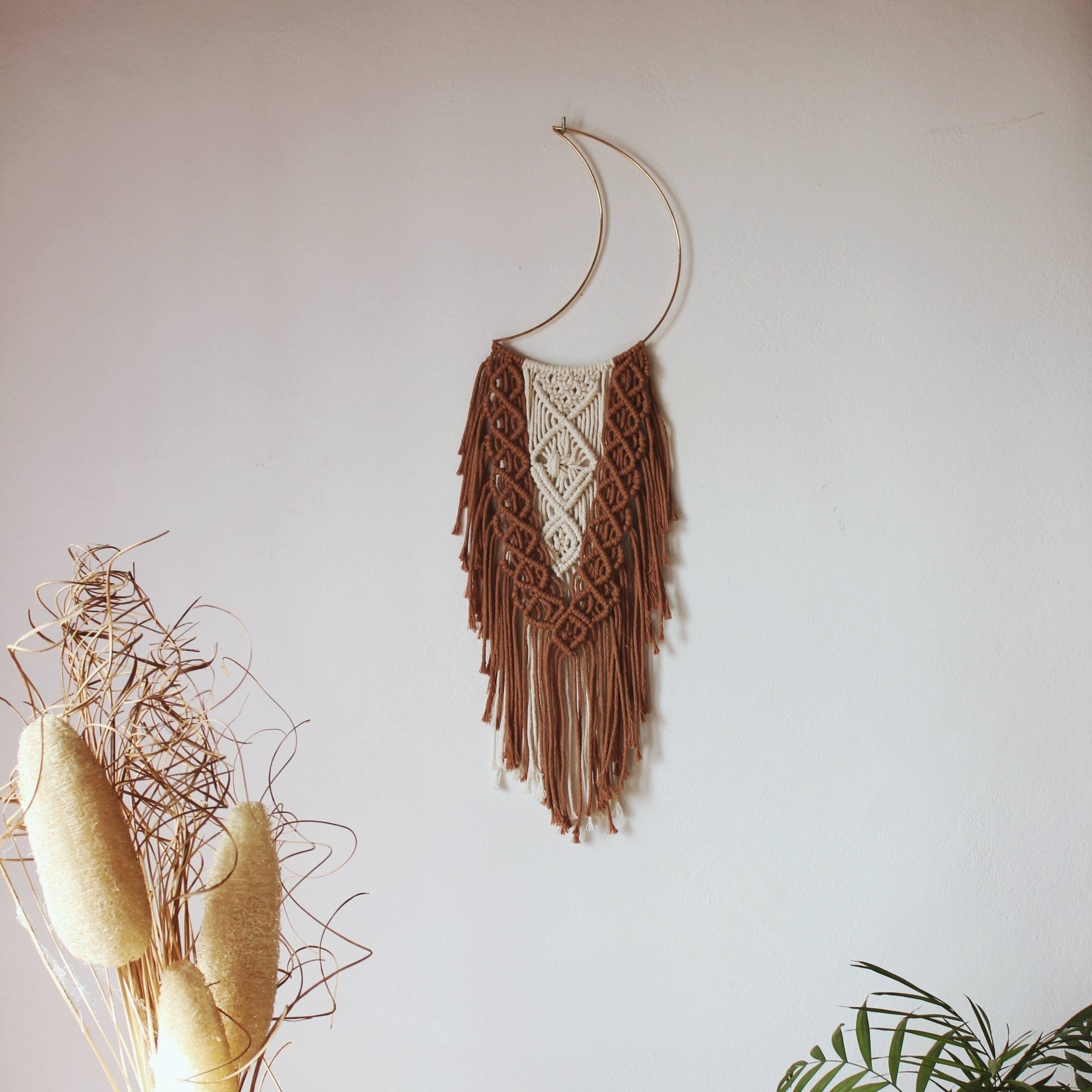 Luna Macrame / Luna Decoración Macramé / Decoración Para Pared Luna ...