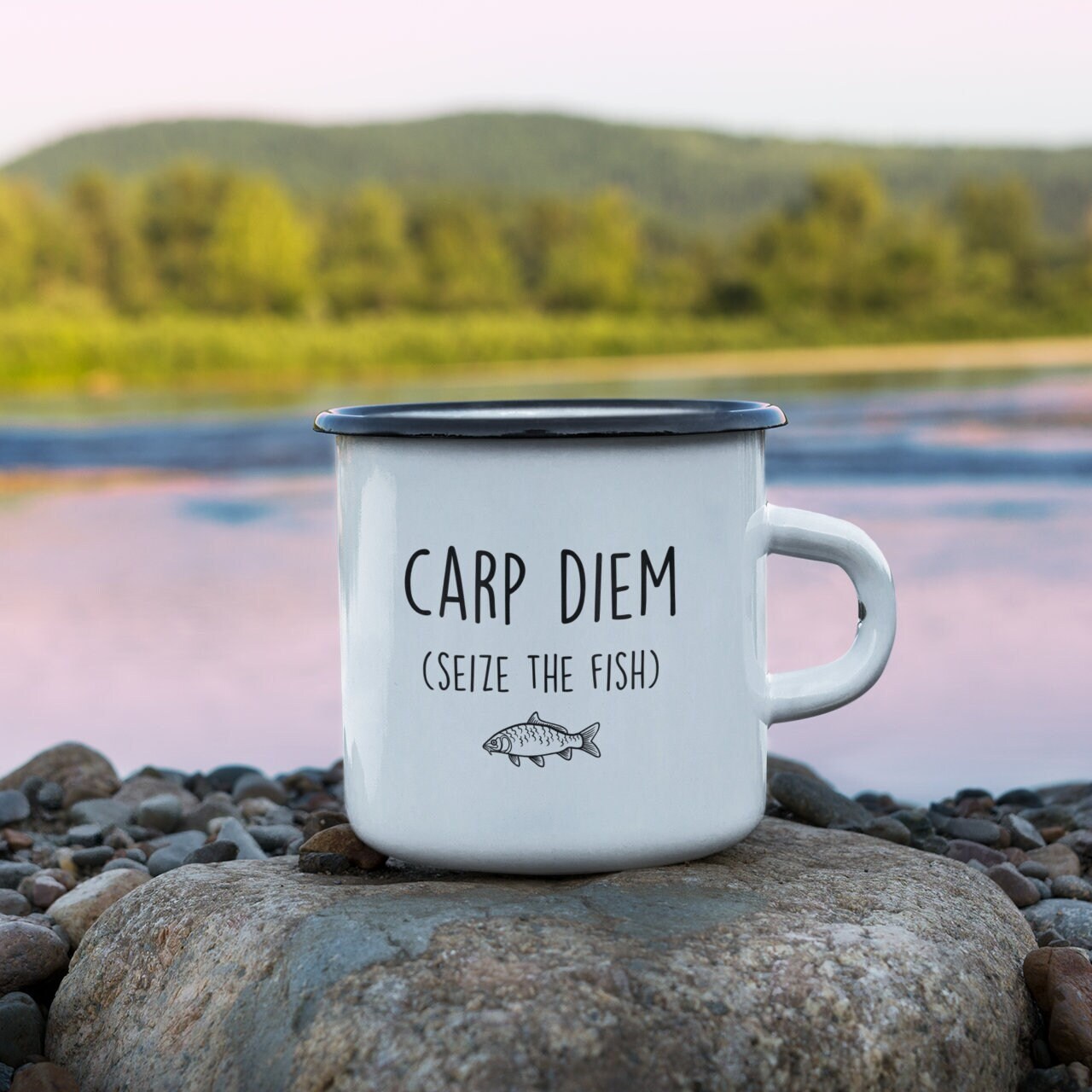 Fisherman Enamel Mug Fishing Gift Fish Mug Camping Gifts - Etsy