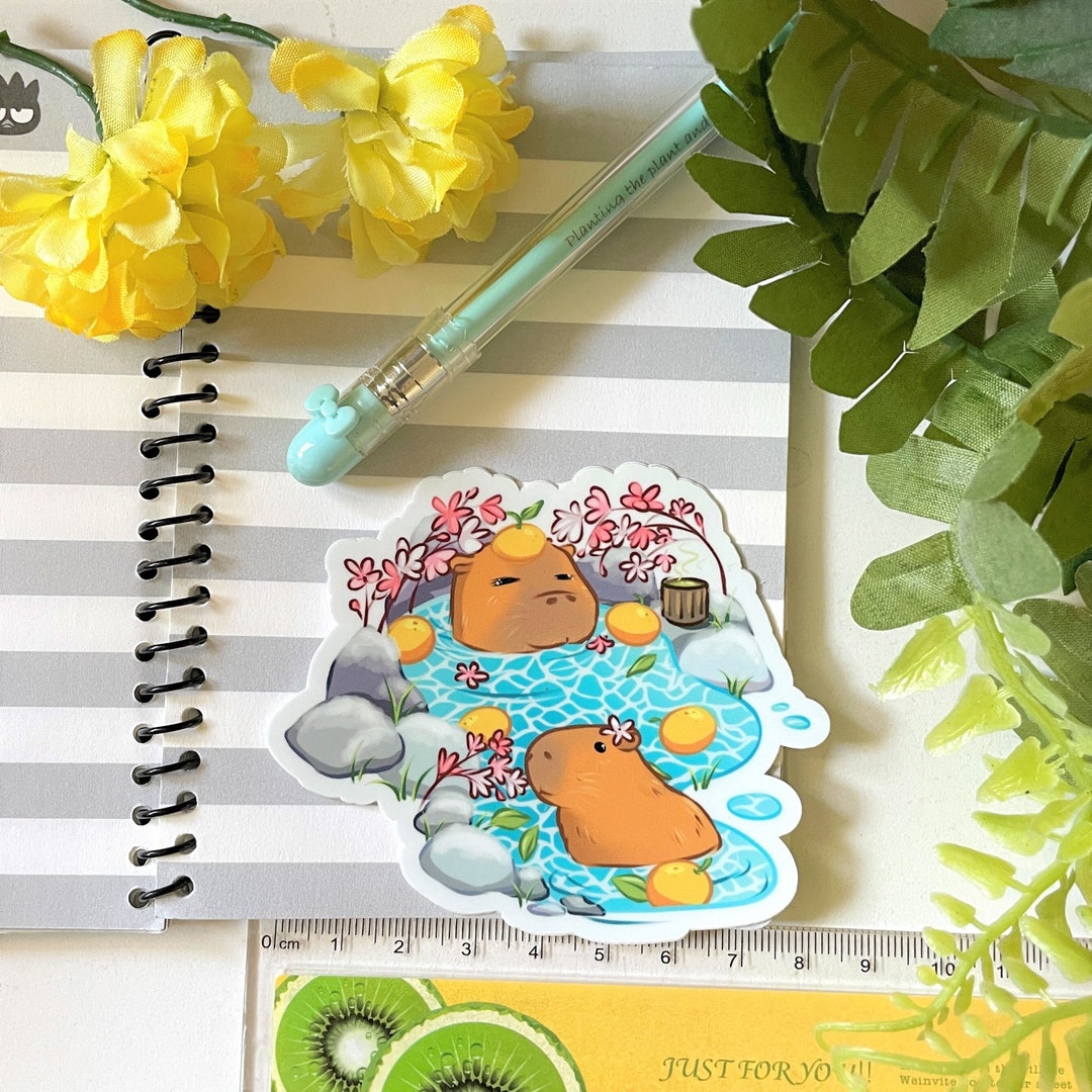 Cute Capybara Vinyl Sticker | Capybara Decal |capybara Gift | Laptop ...